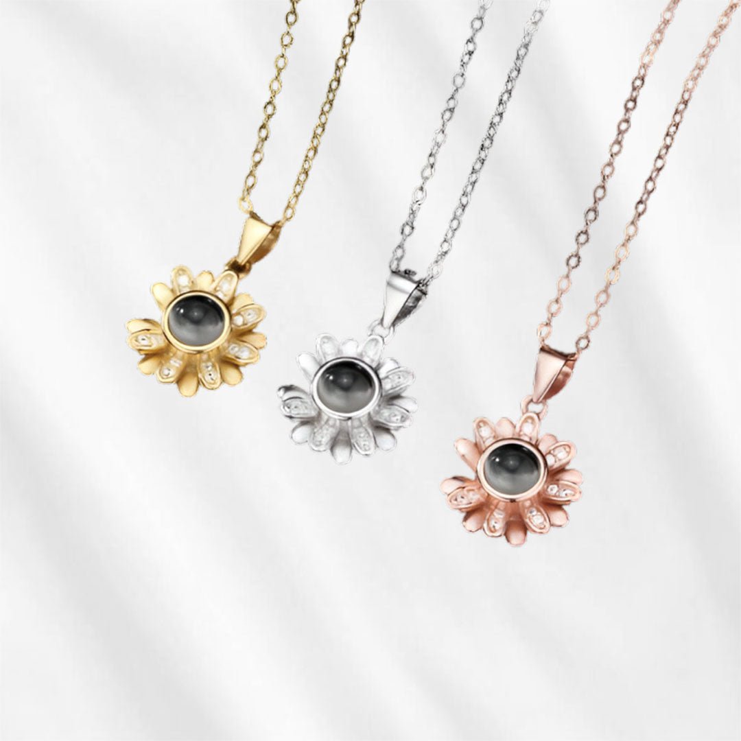 Daisy Projection Necklace with Picture Inside – Custom Photo Necklace ...
